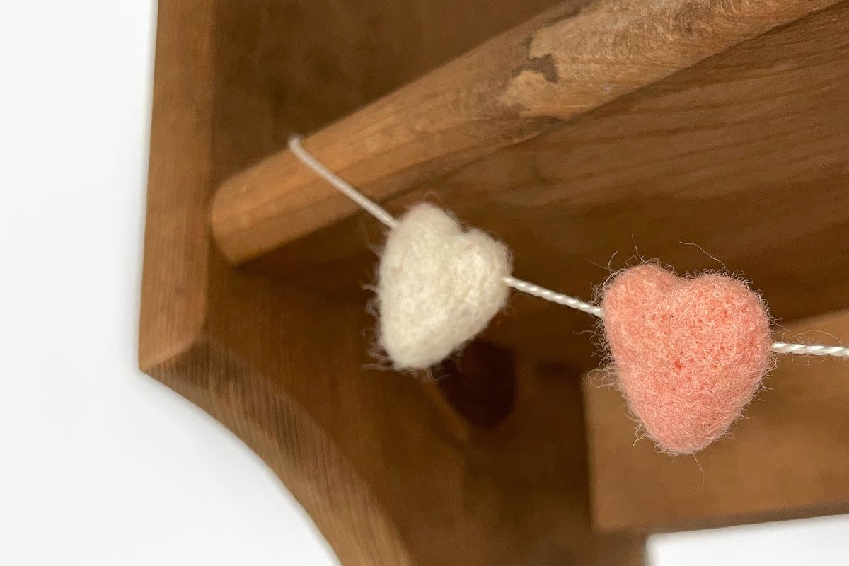 DIY Needle Felted Hearts Kit - Woodlark Shop